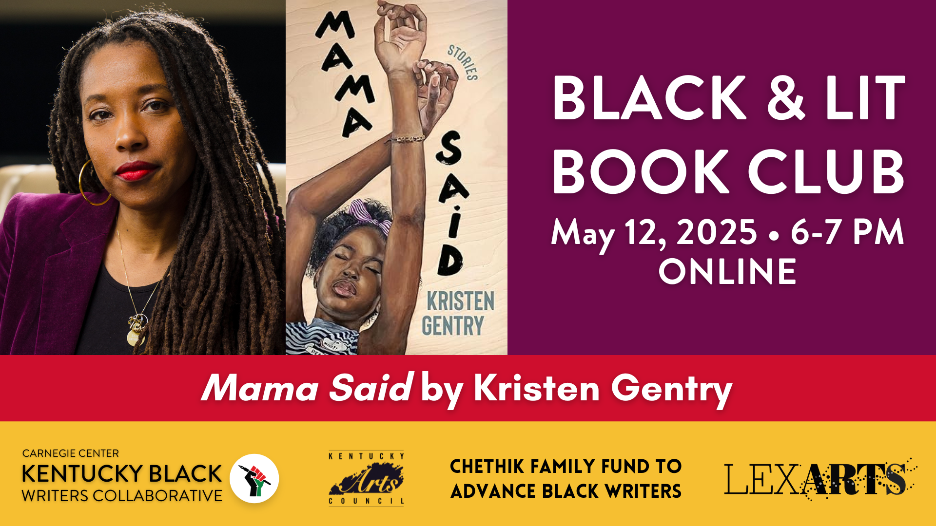 Black & Lit Book Club with Kristen Gentry - Carnegie Center